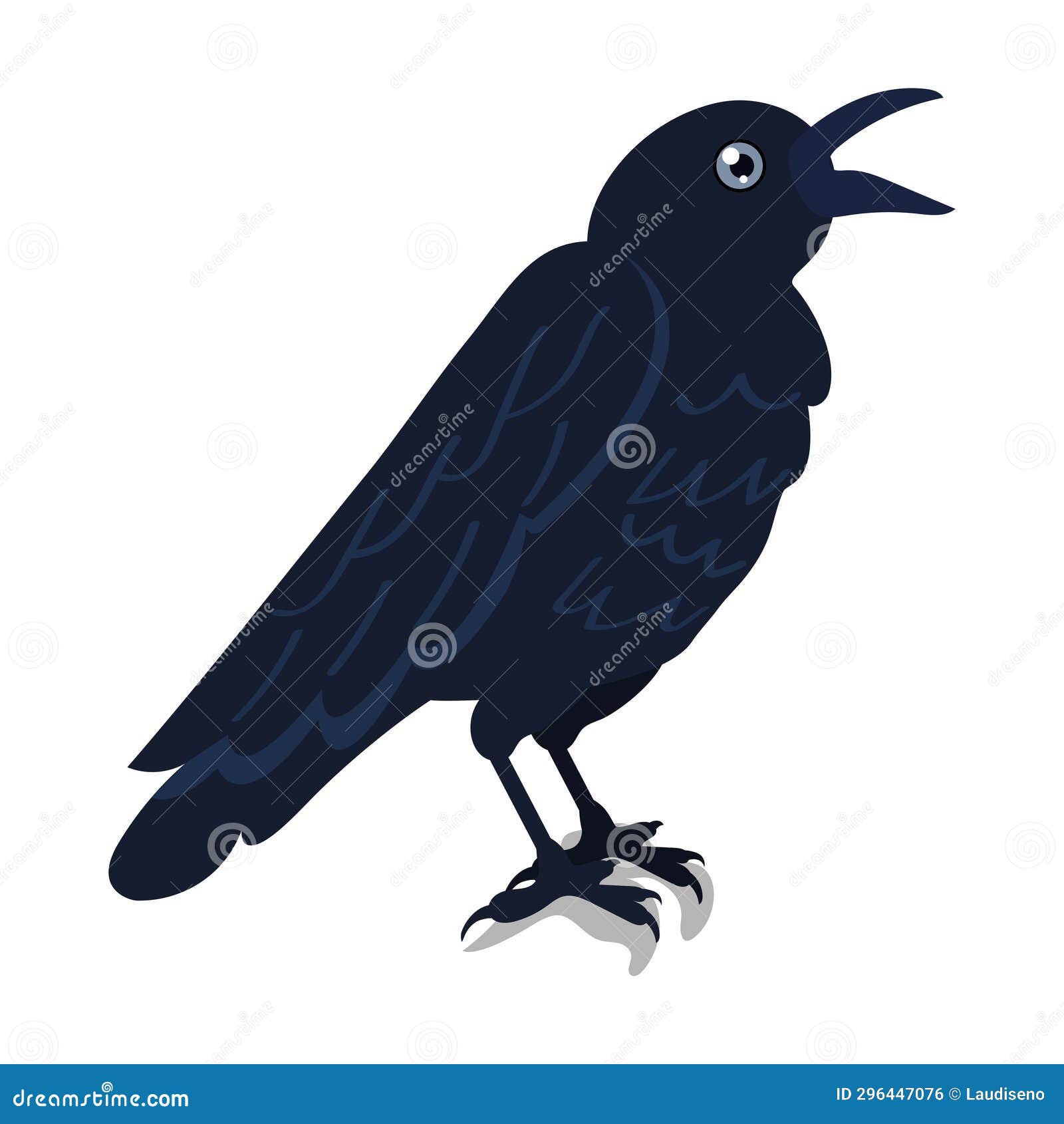 Isolated Black Crow Bird Vector Stock Vector - Illustration of gothic ...