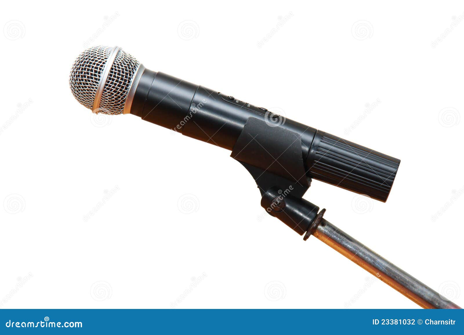 Isolated black microphone stock photo. Image of communication - 23381032
