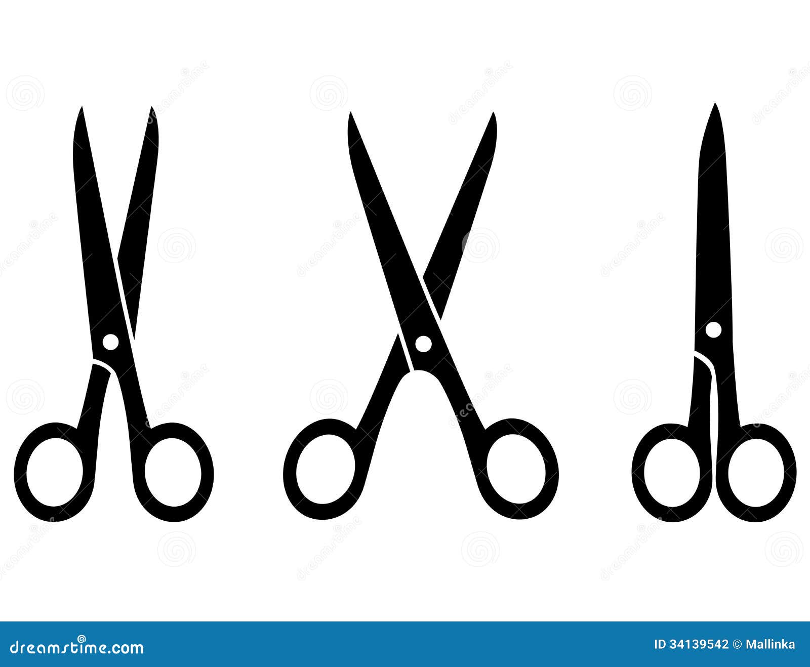 Isolated black scissors stock vector. Illustration of hairdresser ...