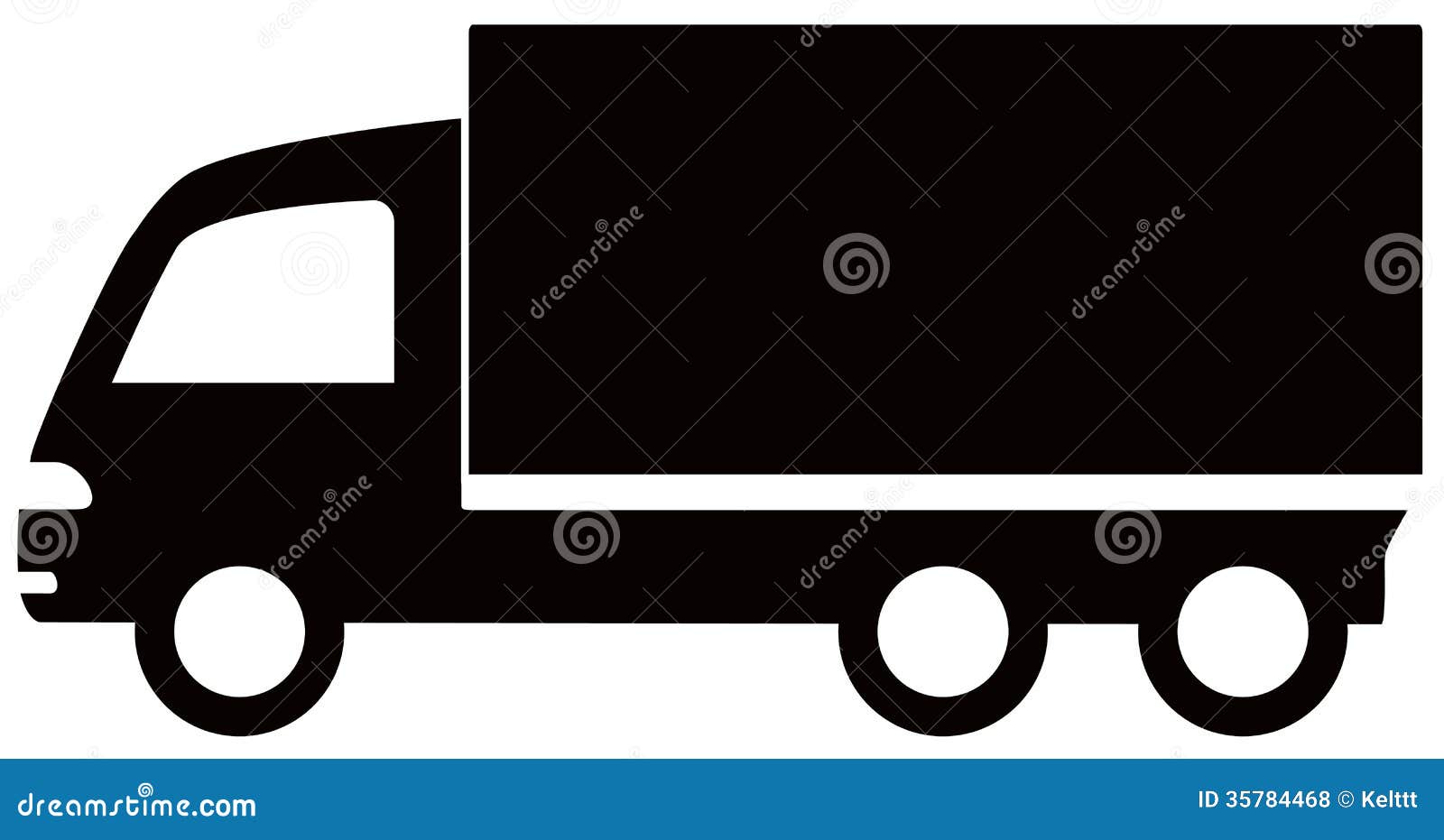 Isolated black truck icon stock vector. Illustration of haulage - 35784468