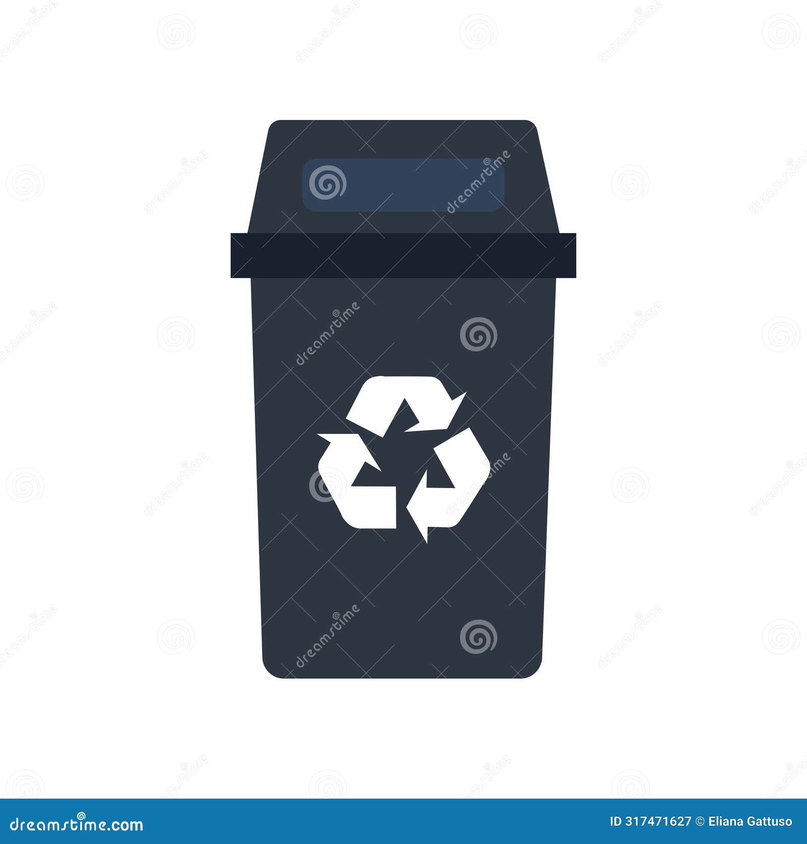 Isolated Black Waste Container Symbol Stock Vector - Illustration of ...