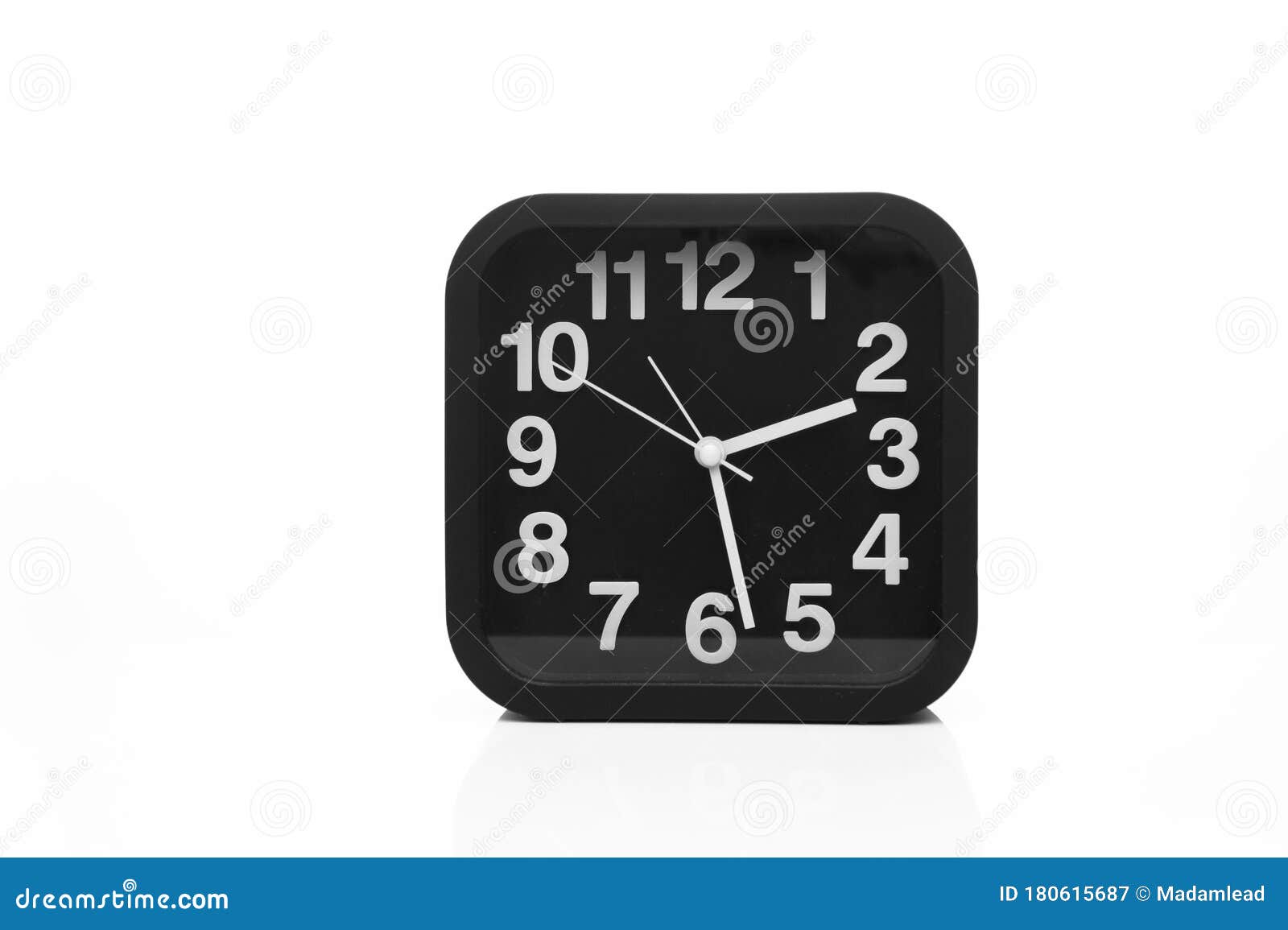 Isolated Black and White Clock Face Show the Time at Two Pm in ...