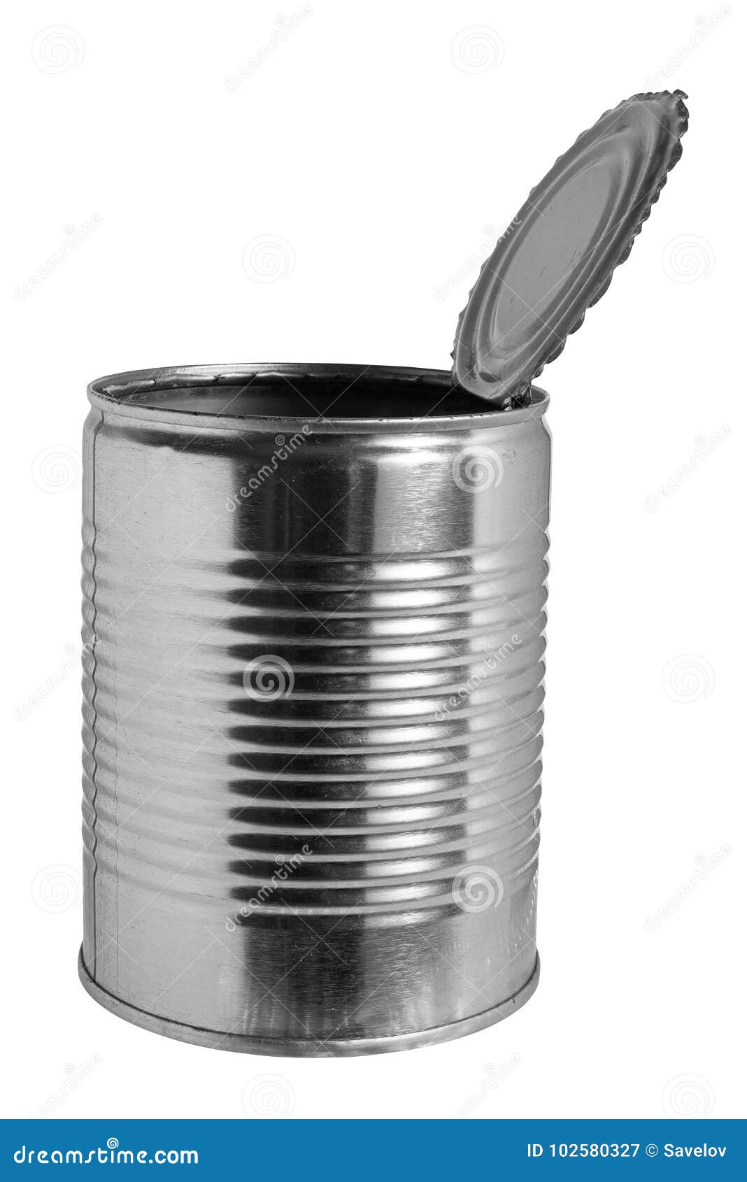 Isolated Black and White Tin Stock Image - Image of black, conserve ...
