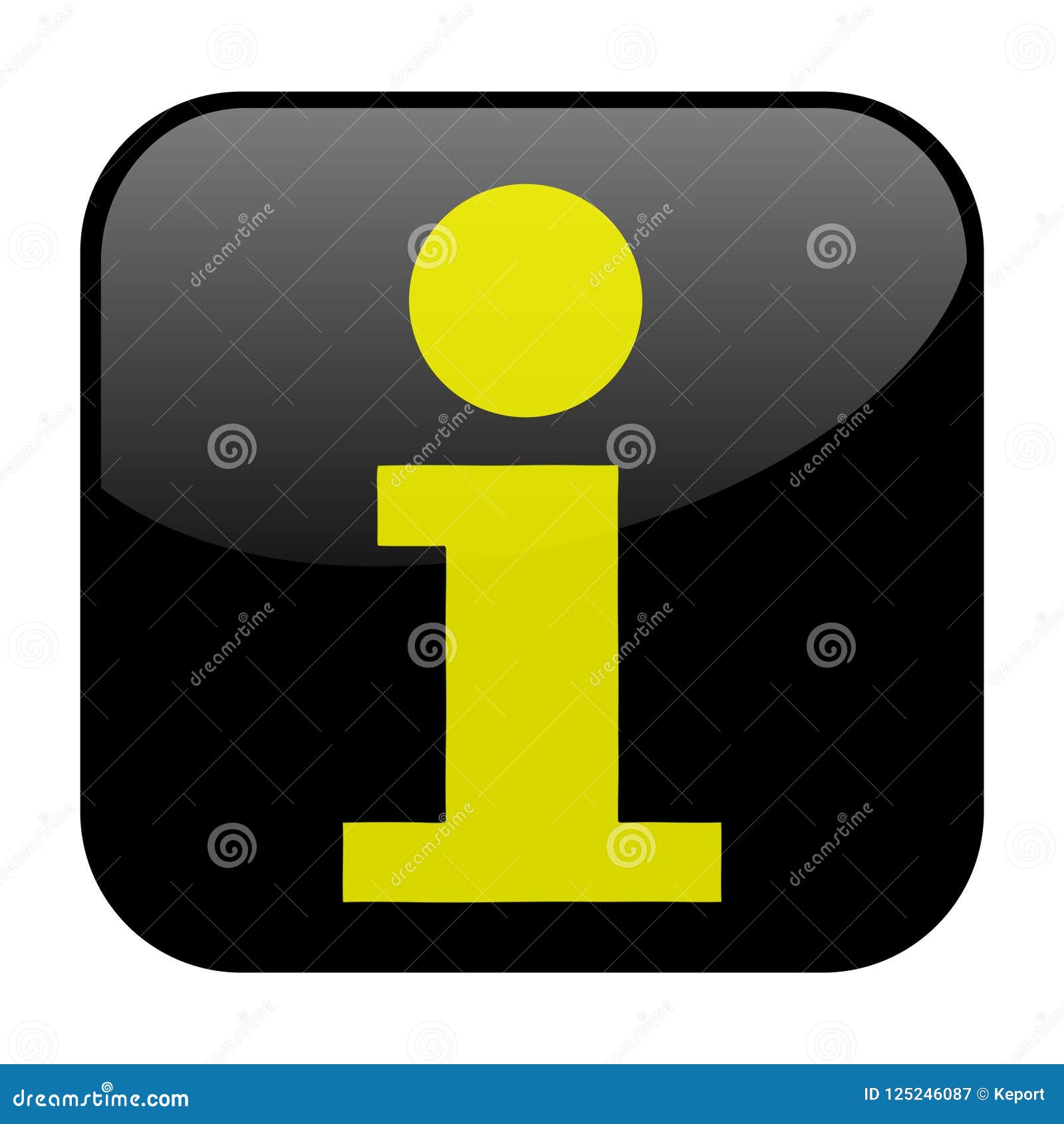 Button with Information Sign Stock Illustration - Illustration of sign ...
