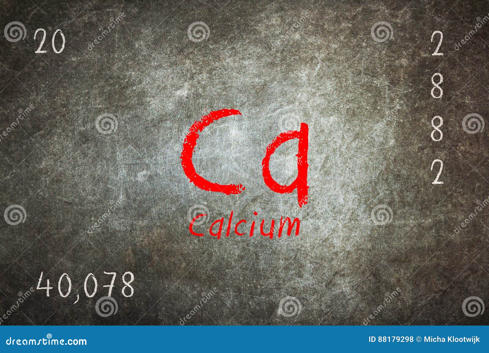 Isolated Blackboard with Periodic Table, Calcium Stock Illustration ...