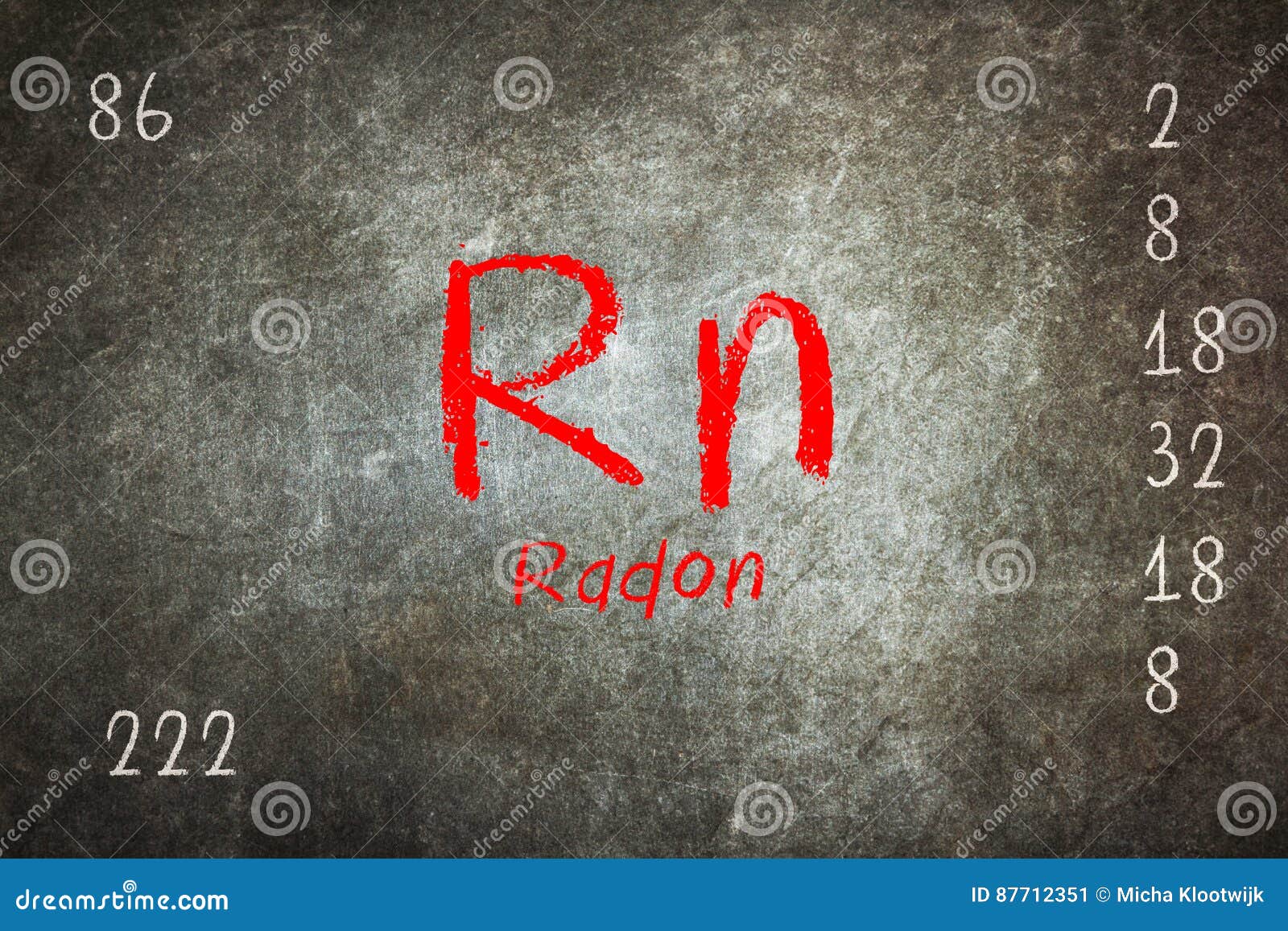 Isolated Blackboard with Periodic Table, Radon Stock Illustration ...