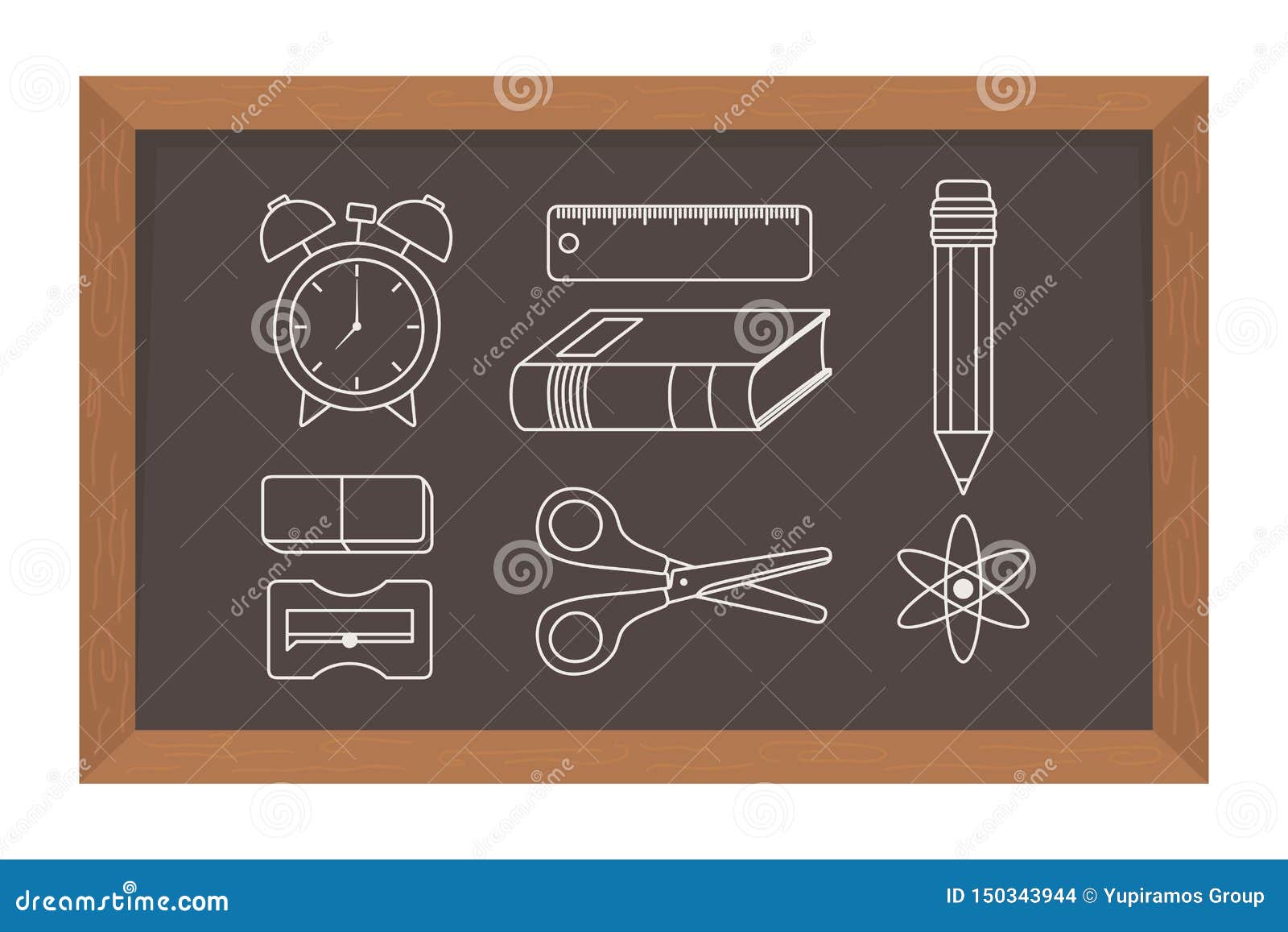 Isolated Blackboard of School Design Stock Vector - Illustration of ...