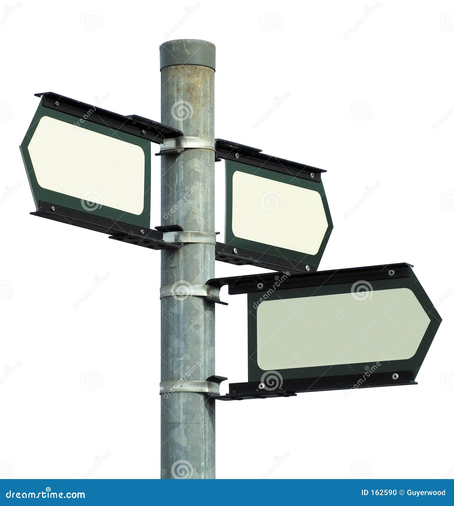 Isolated Blank Direction Sign Stock Photo - Image of communicate, metal ...
