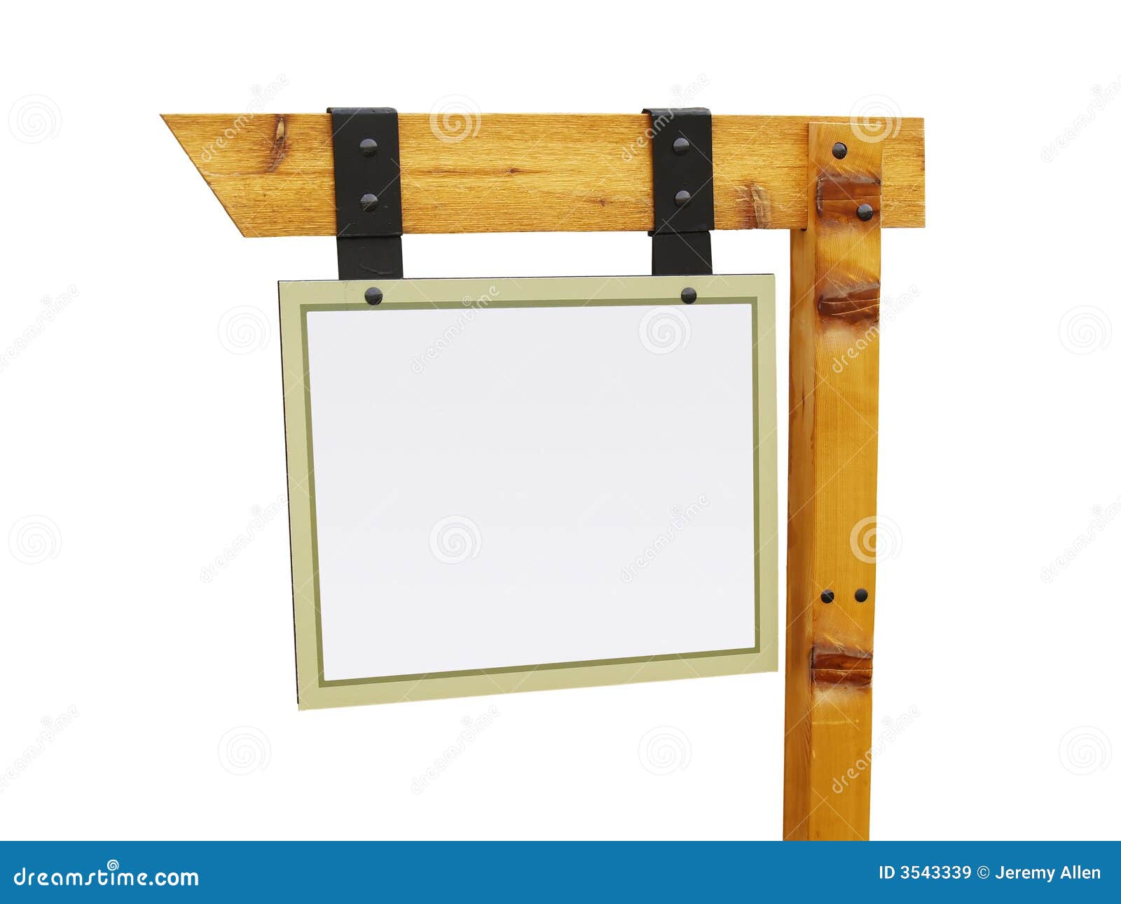 Isolated Blank Rustic Sign stock image. Image of wooden - 3543339