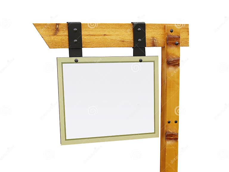 Isolated Blank Rustic Sign stock image. Image of wooden - 3543339