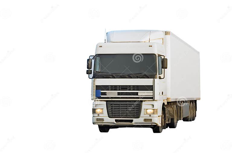 Isolated blank truck stock photo. Image of motor, lift - 4452814