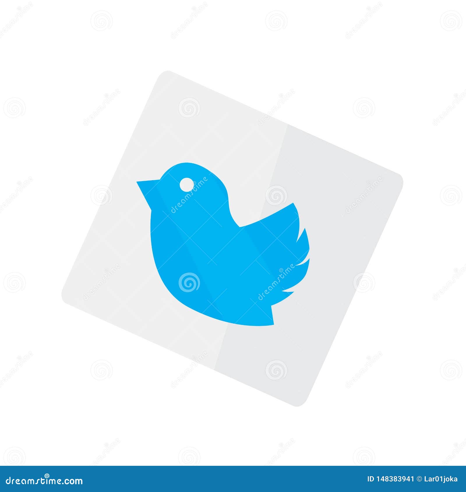 Isolated Blue Bird Symbol on a Sticker Editorial Photo - Illustration ...