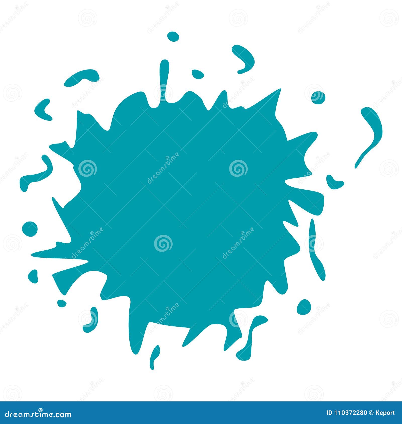Isolated blue blob stock illustration. Illustration of splatter - 110372280