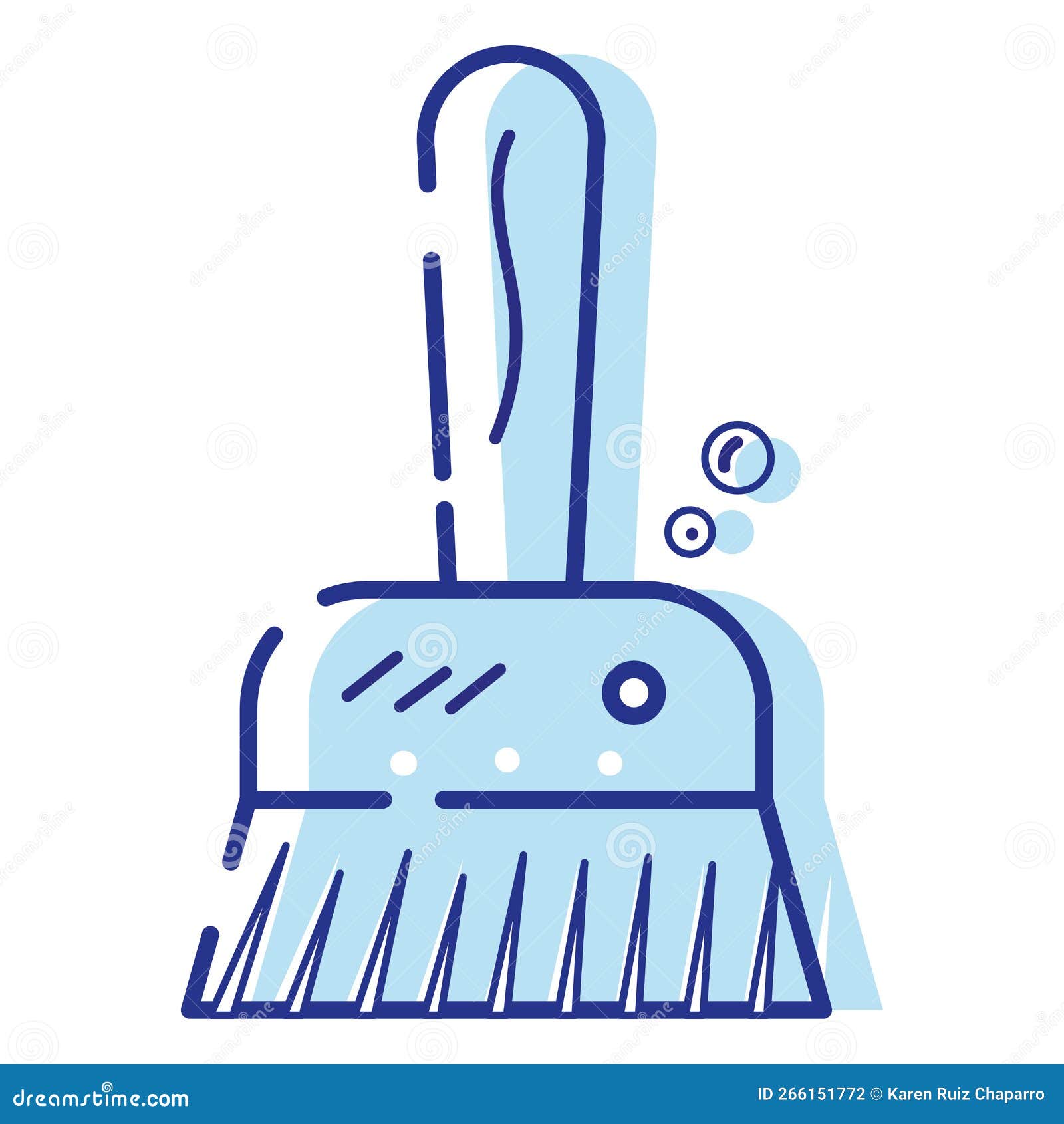 Isolated Blue Brush Cleanliness Icon Vector Stock Vector - Illustration ...