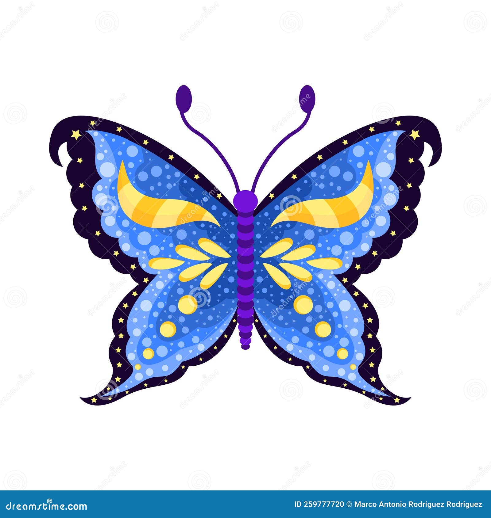Isolated Blue Butterfly Vector Illustration Stock Vector - Illustration ...