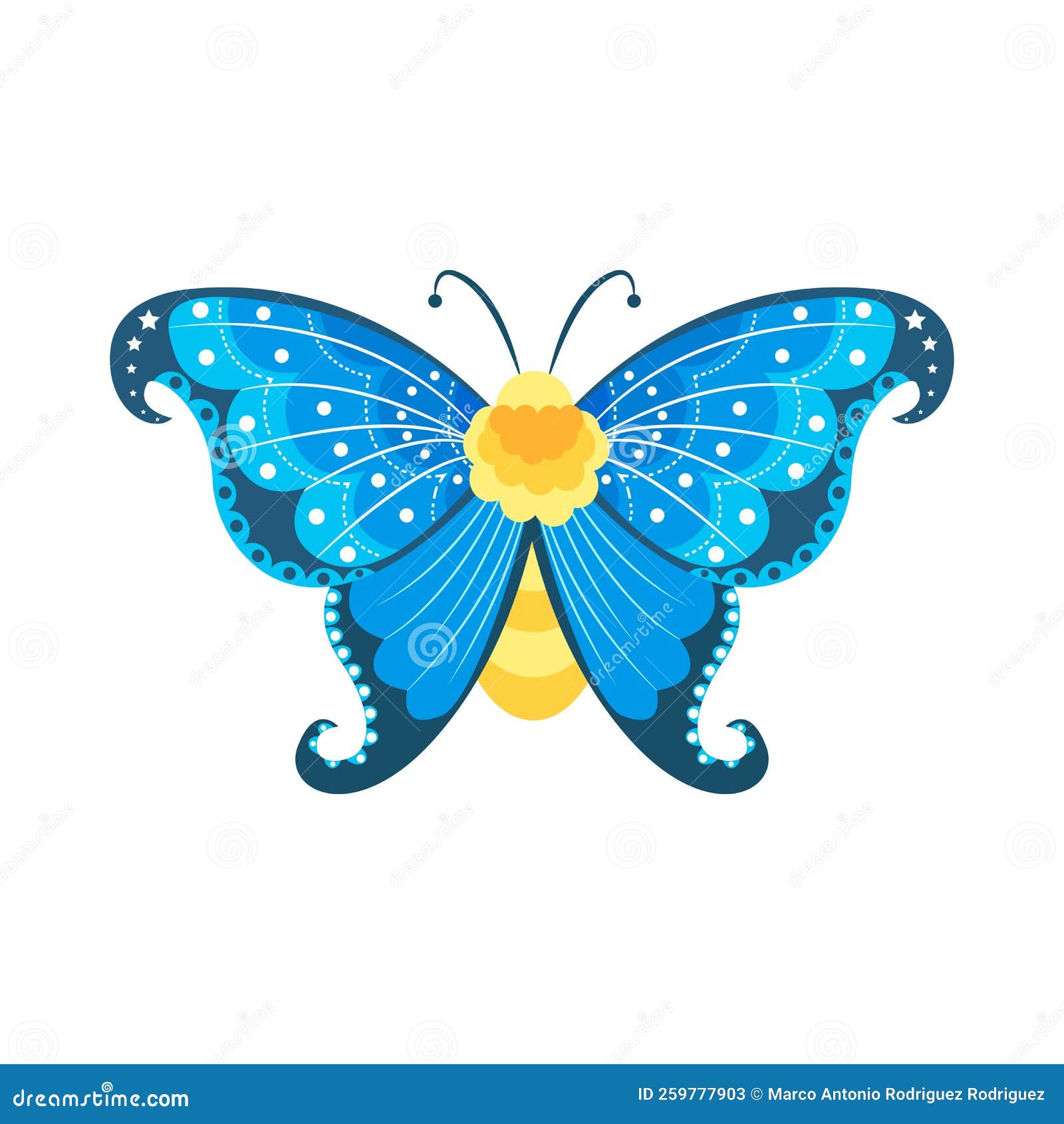 Isolated Blue Butterfly Vector Illustration Stock Vector - Illustration ...