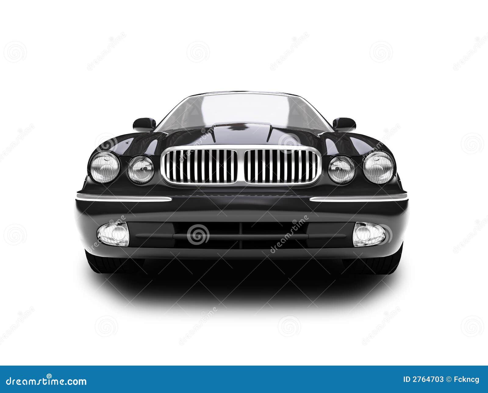 Isolated Blue Car Front View Stock Illustration - Illustration of clean ...