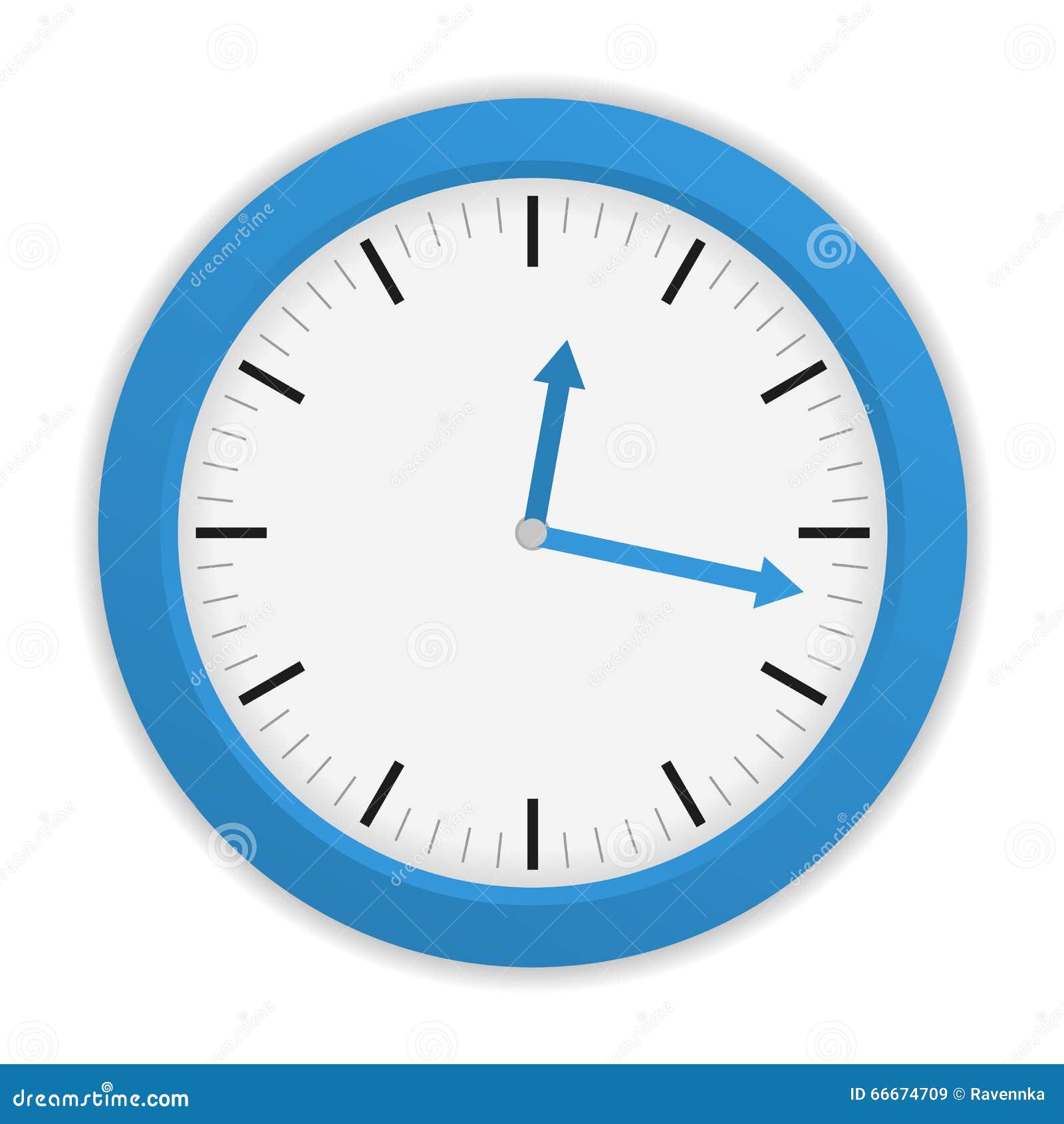 Isolated Blue Clock on White Background Stock Vector - Illustration of ...