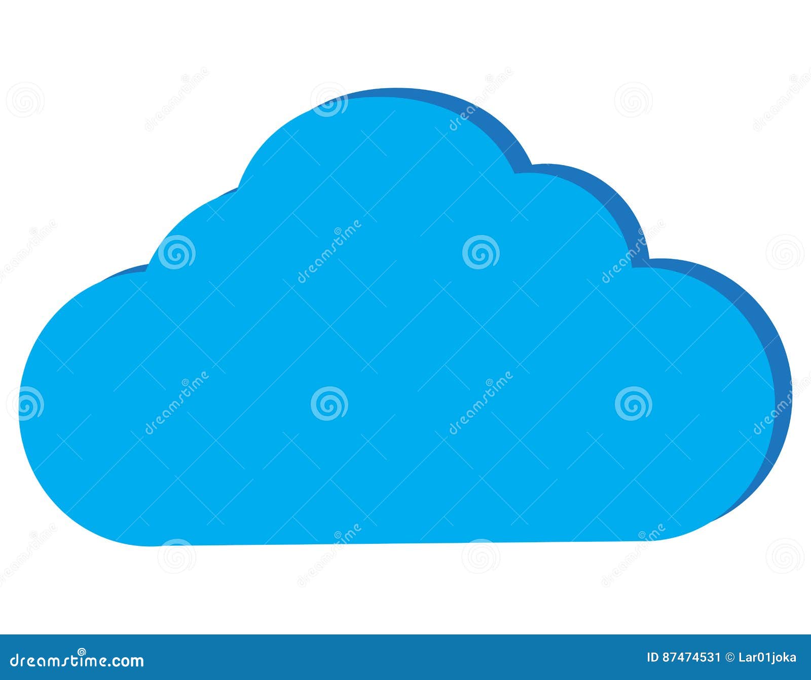 Isolated blue cloud stock vector. Illustration of abstract - 87474531