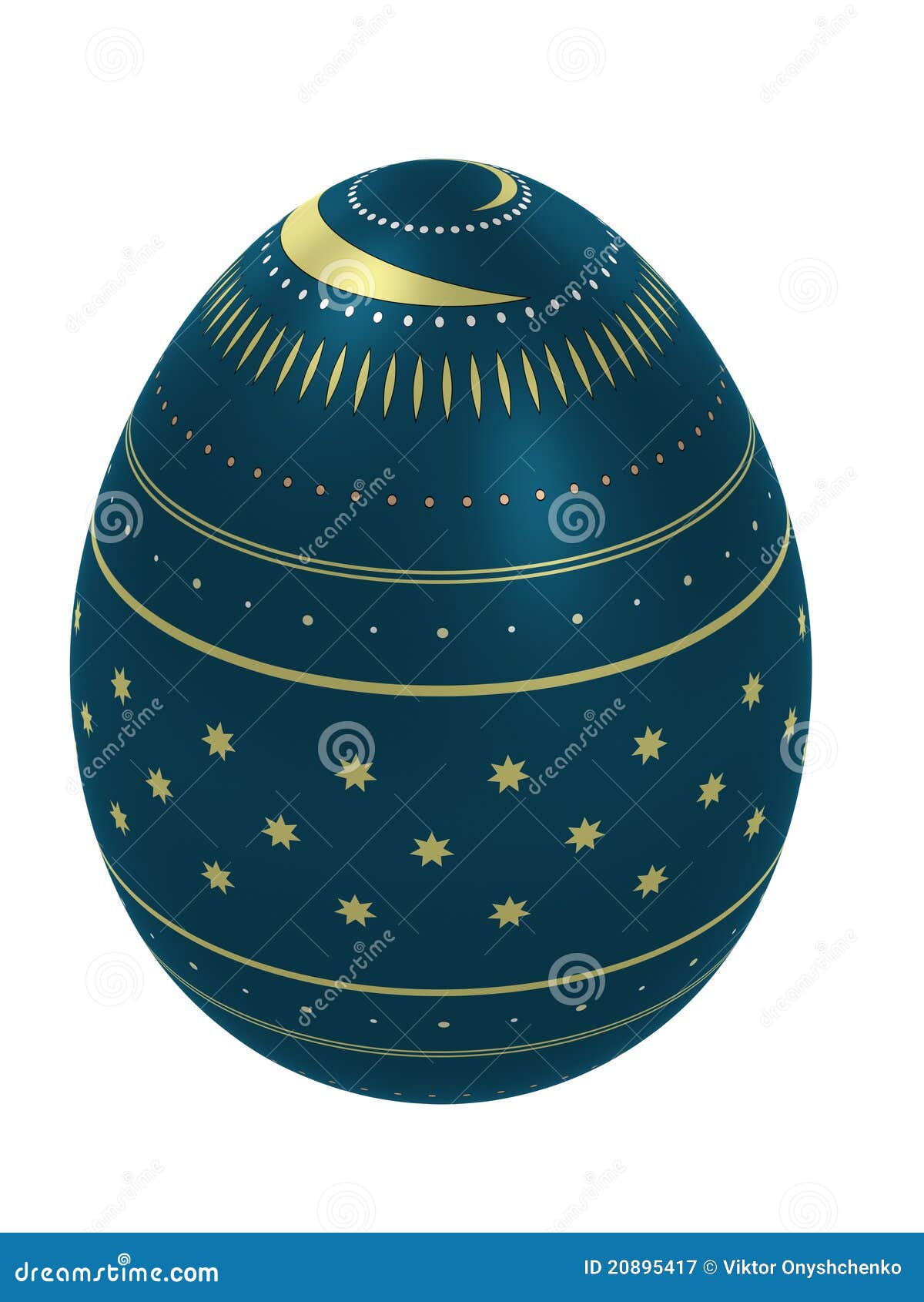 Isolated Blue Decorative Egg Stock Illustration - Illustration of ...
