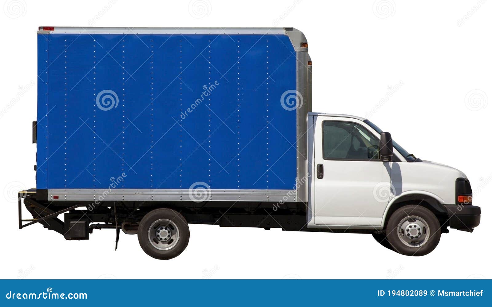 Isolated blue delivery van stock image. Image of moving - 194802089