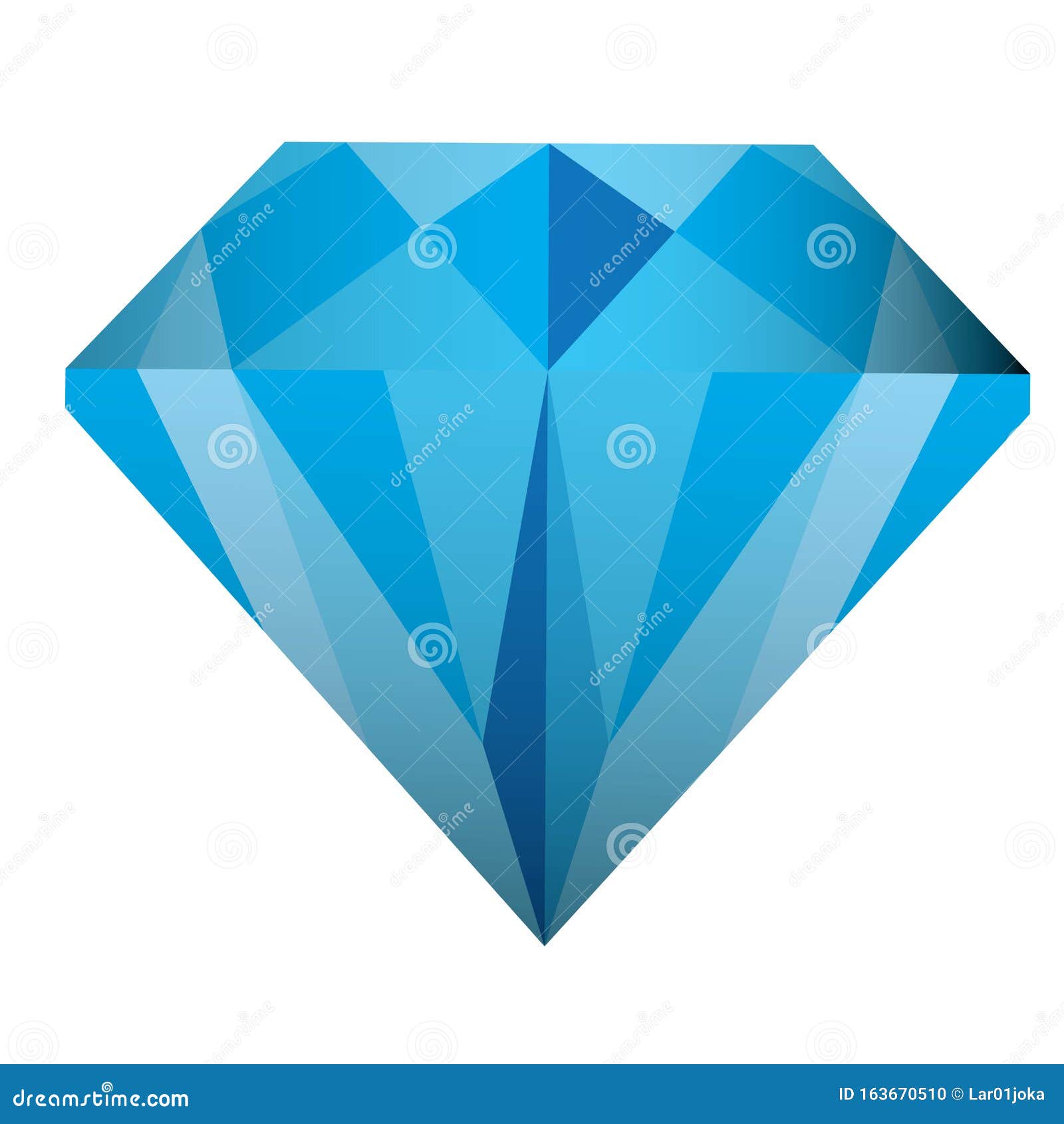 Isolated blue diamond stock vector. Illustration of luxury - 163670510