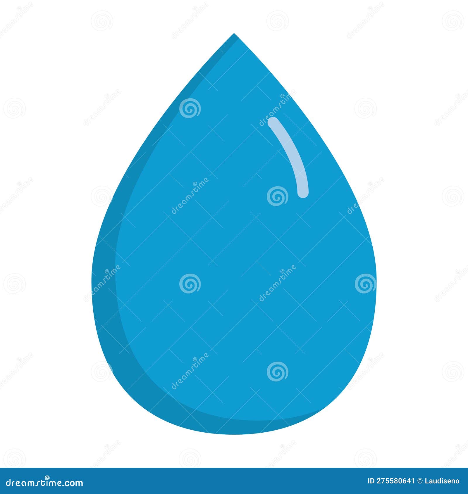 Isolated Blue Drop of Water Vector Stock Vector - Illustration of aqua ...
