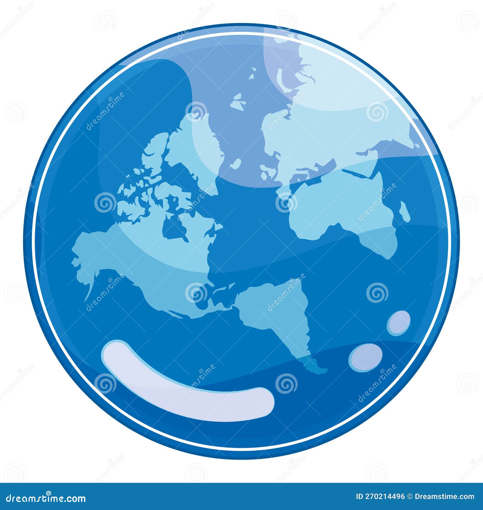Isolated Blue Earth Globe Icon Vector Stock Vector - Illustration of ...