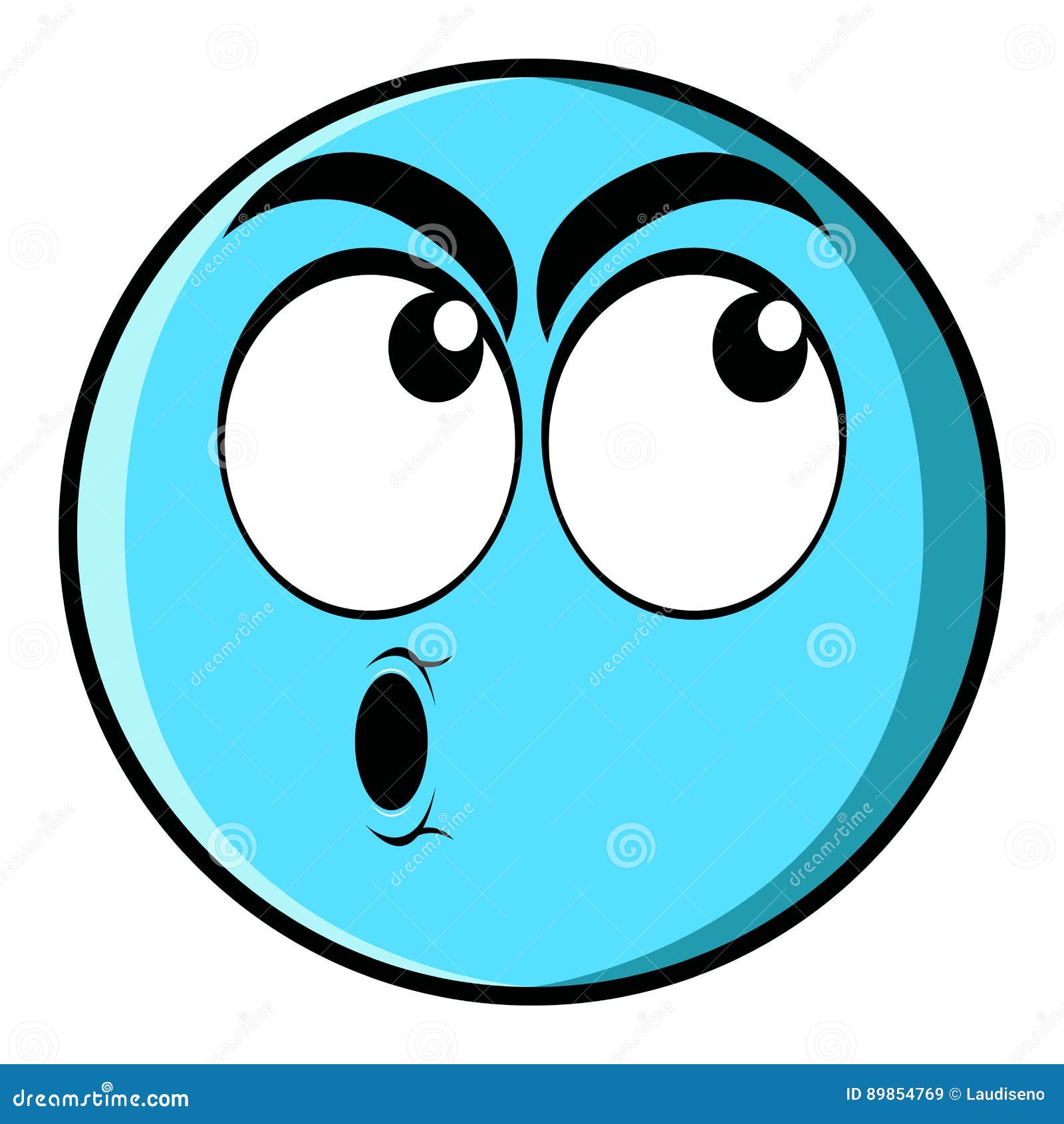 Isolated blue emote stock illustration. Illustration of character ...
