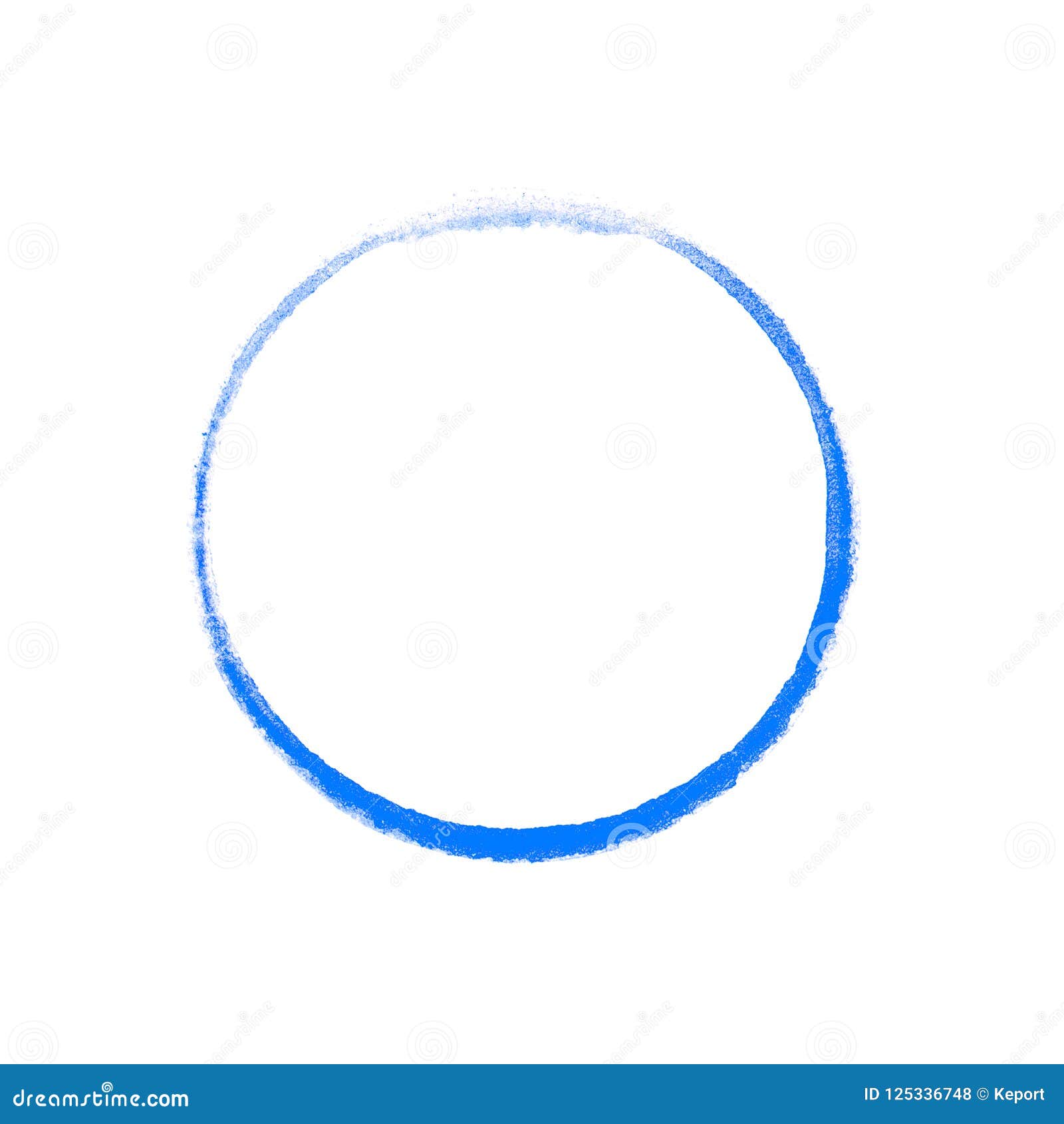 Hand painted blue circle stock illustration. Illustration of drawn ...