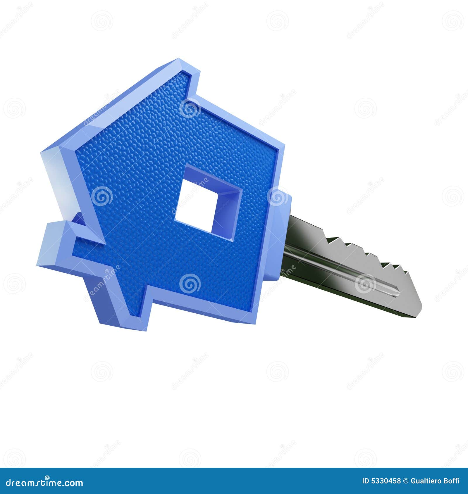 Isolated blue house key stock illustration. Illustration of developer ...