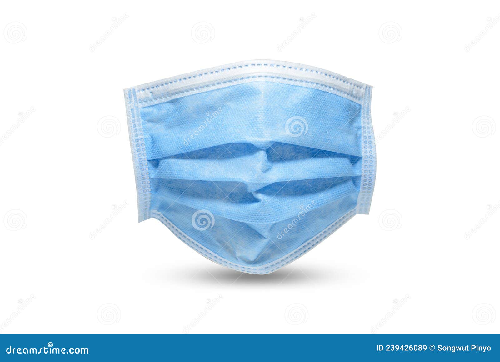 Isolated of the Blue Mask on White Background Stock Image - Image of ...