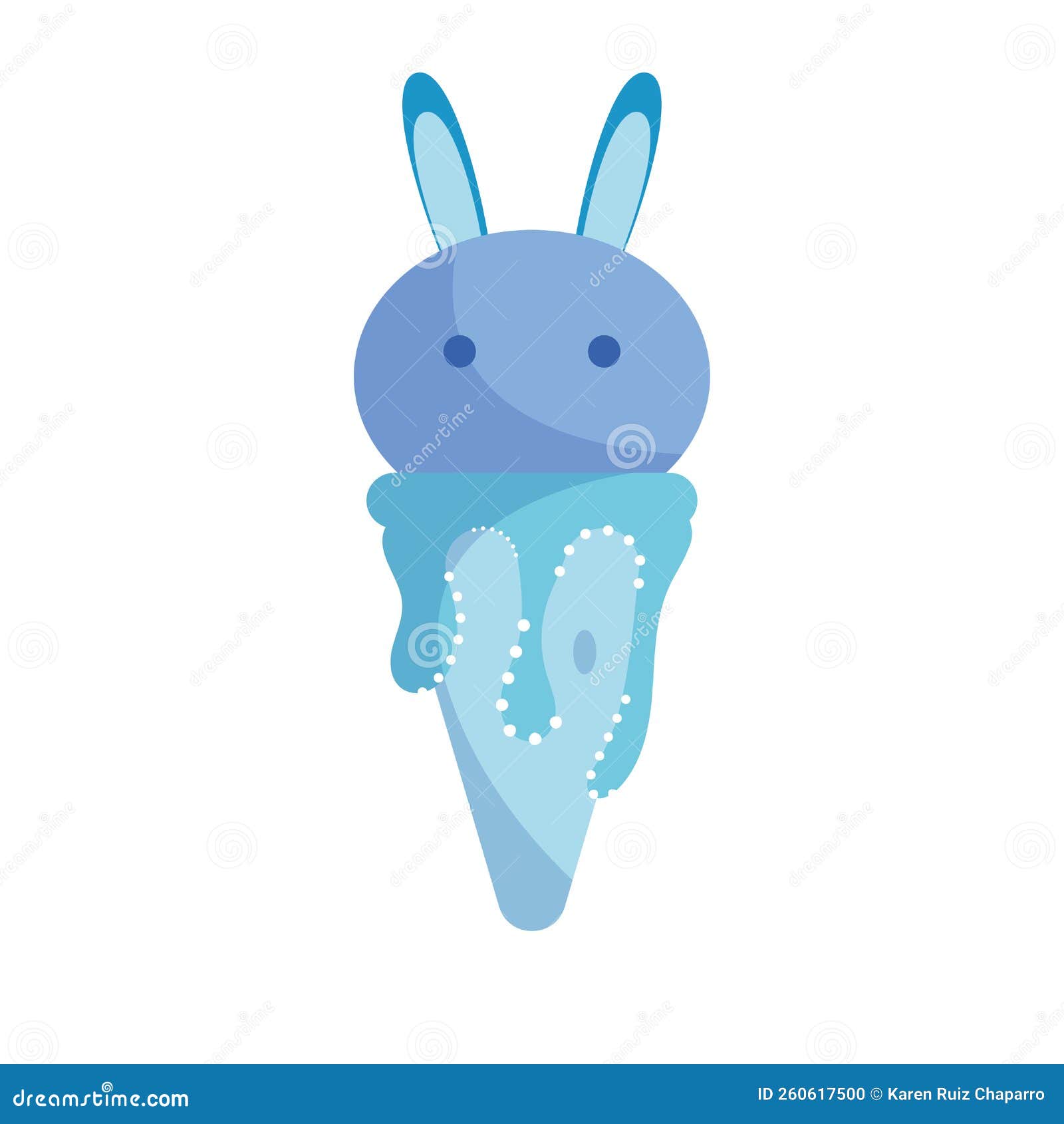 Isolated Blue Monochromed Ice Cream Icon Vector Stock Vector ...
