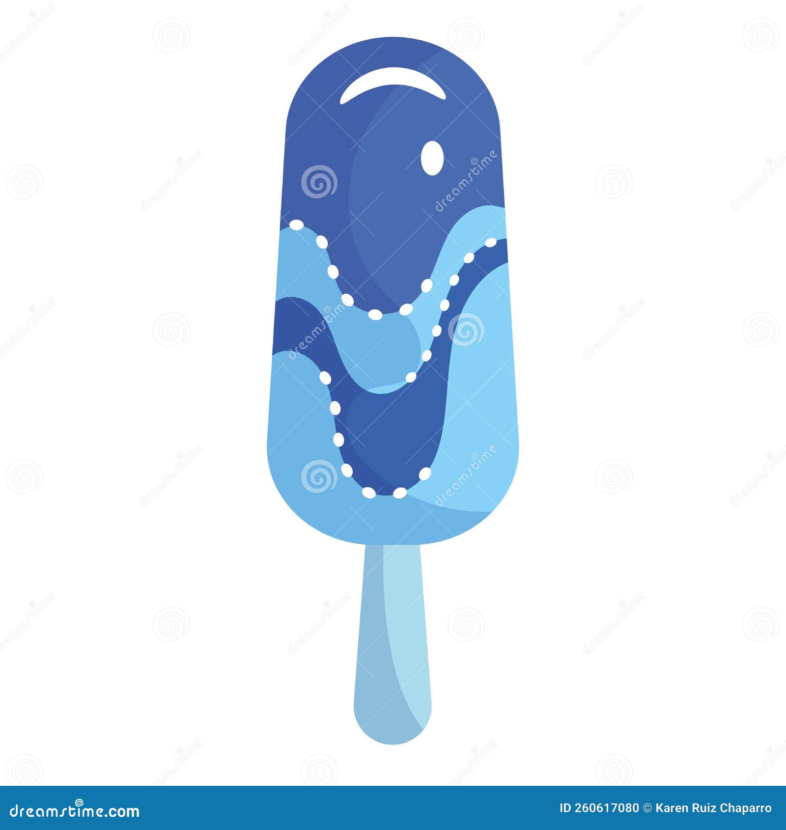 Isolated Blue Monochromed Popsicle Icon Vector Stock Vector ...