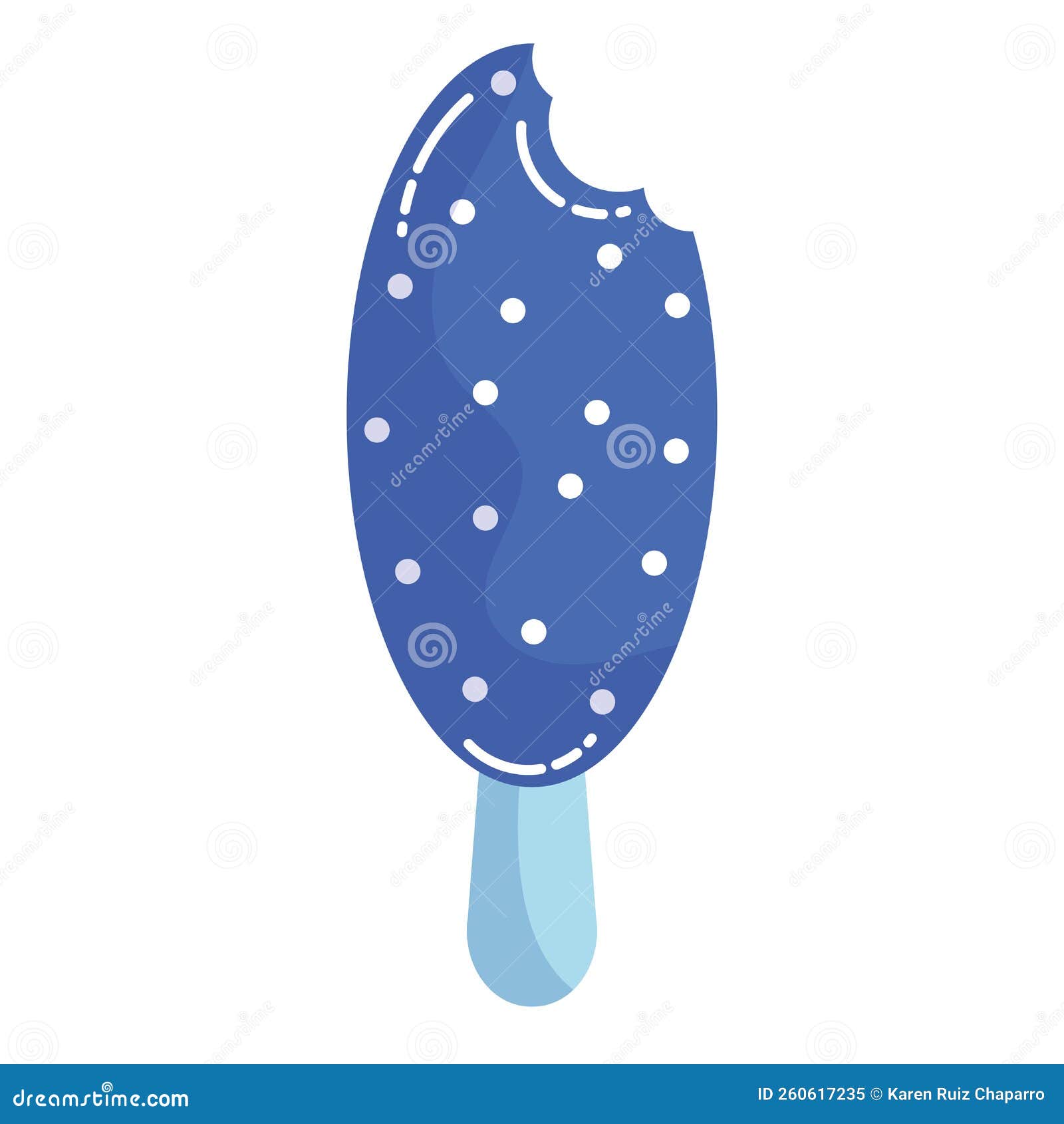 Isolated Blue Monochromed Popsicle Icon Vector Stock Vector ...