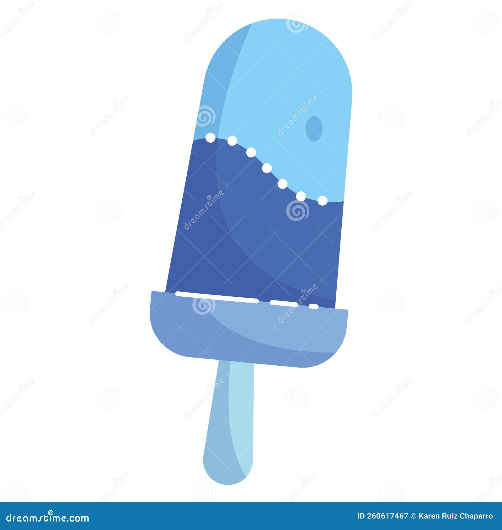 Isolated Blue Monochromed Popsicle Icon Vector Stock Vector ...