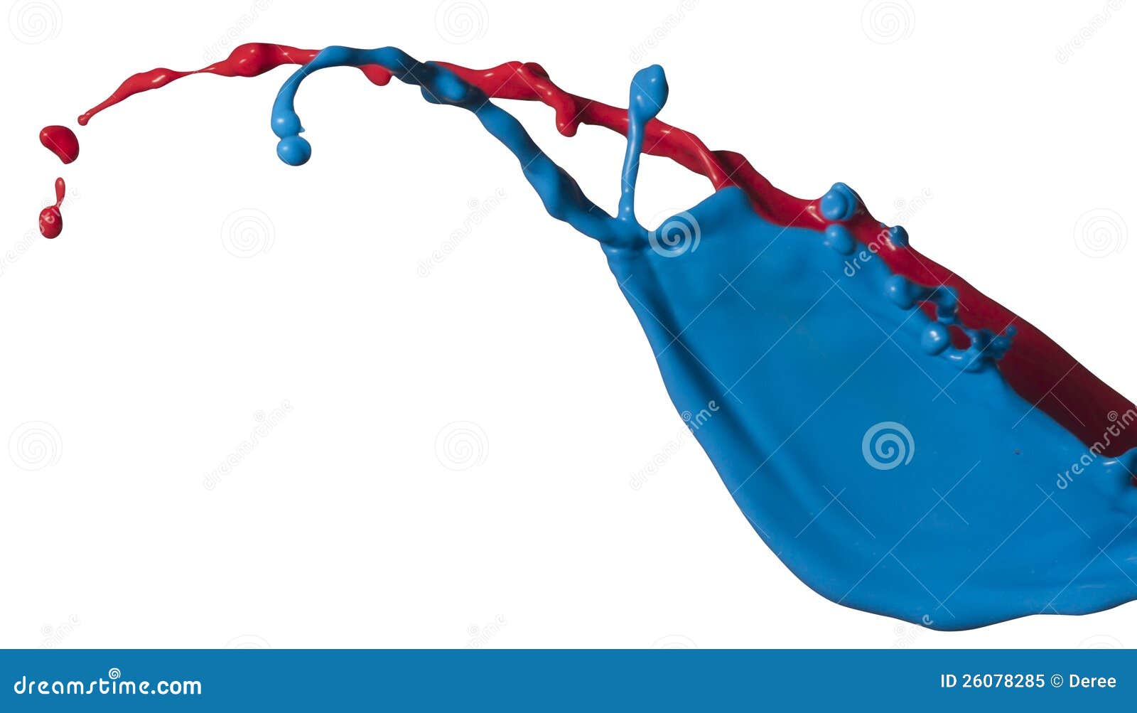 Isolated Blue and Red Paint Splashes Stock Image - Image of abstract ...
