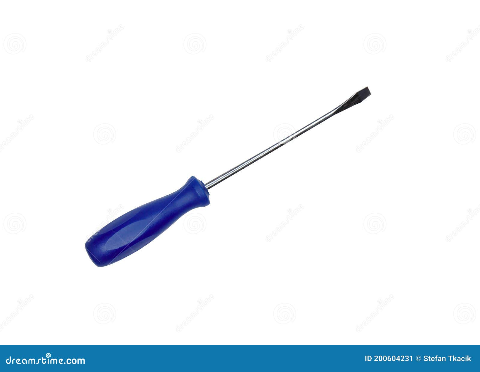 Blue screwdriver. stock image. Image of background, tool - 200604231
