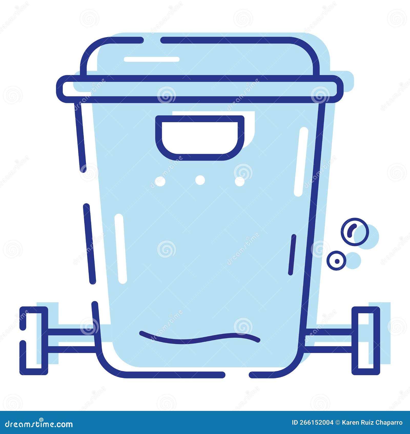 Isolated Blue Trash Can Cleanliness Icon Vector Stock Vector ...