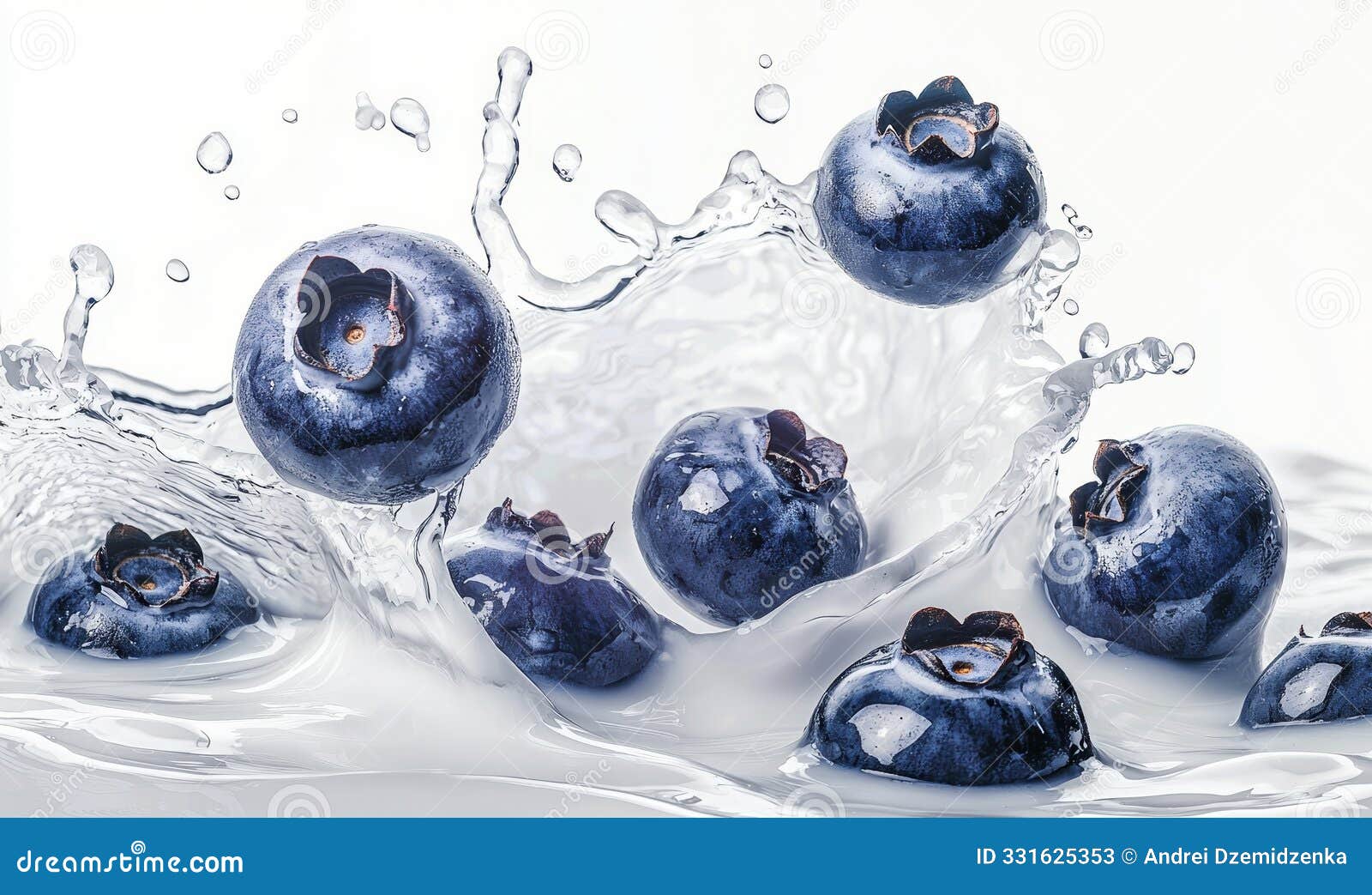 An Isolated Blueberry Milk Splash on a Transparent Background. Stock ...