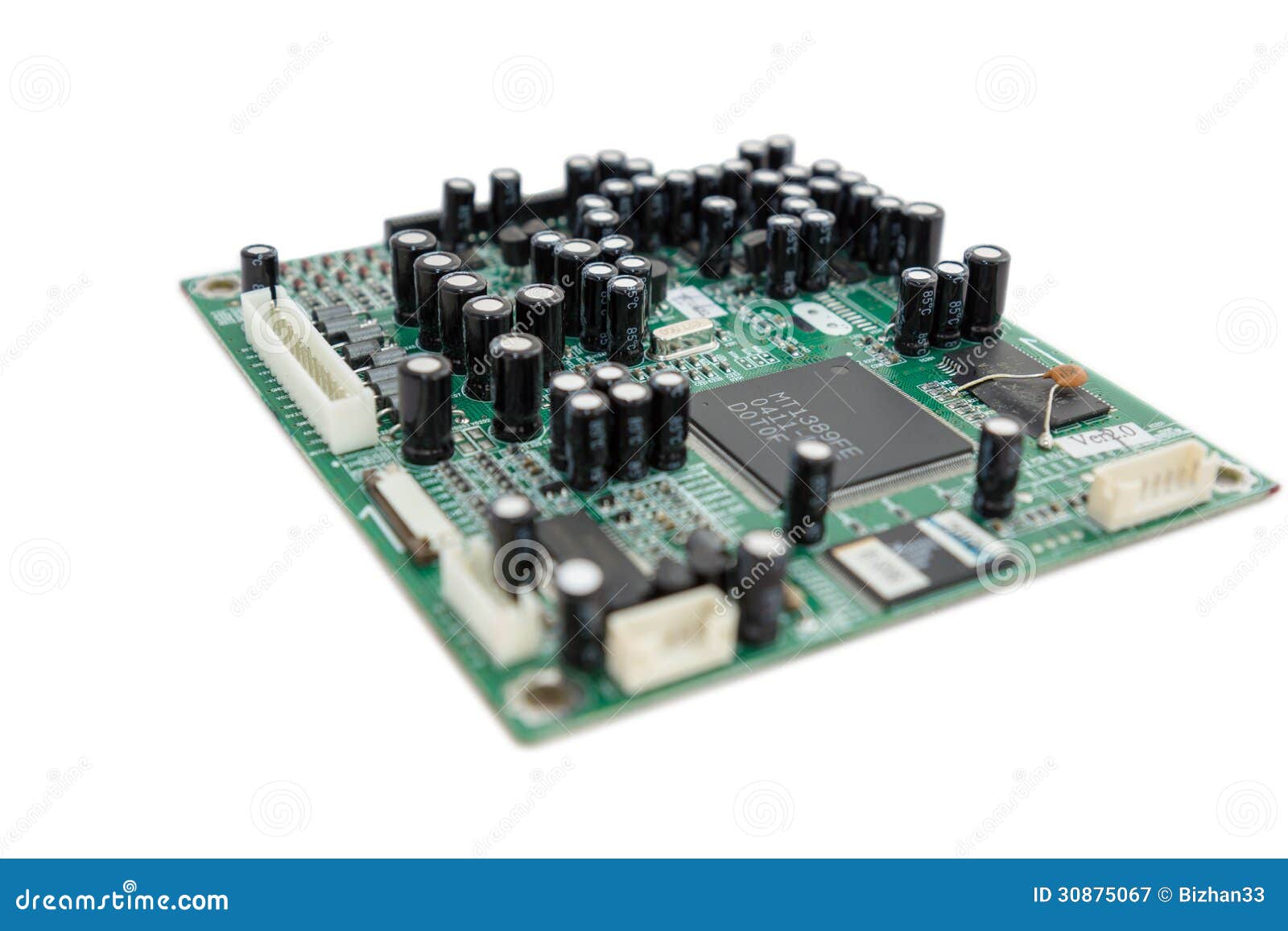 Isolated Board with Processor Stock Image - Image of closeup ...