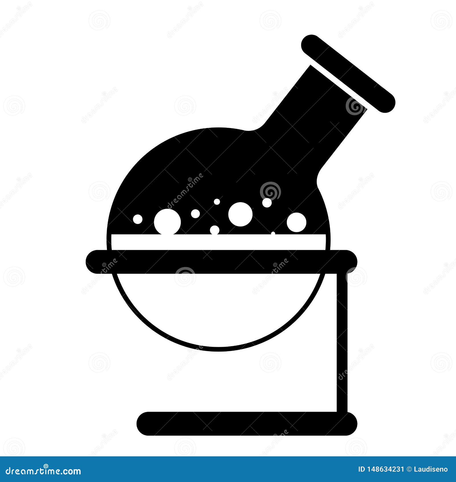 Isolated Boiling Flask Icon on a Rack Stock Vector - Illustration of ...