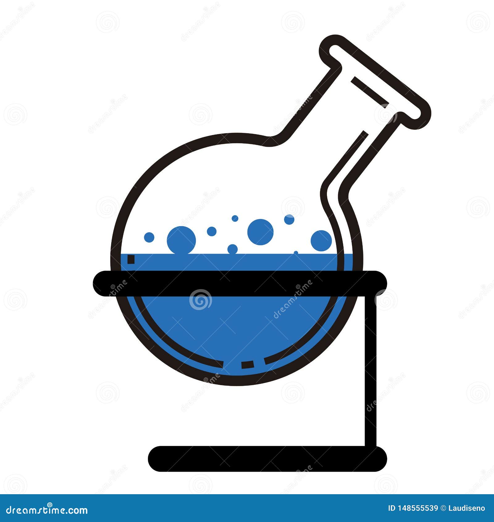 Isolated Boiling Flask on a Rack Stock Vector - Illustration of science ...