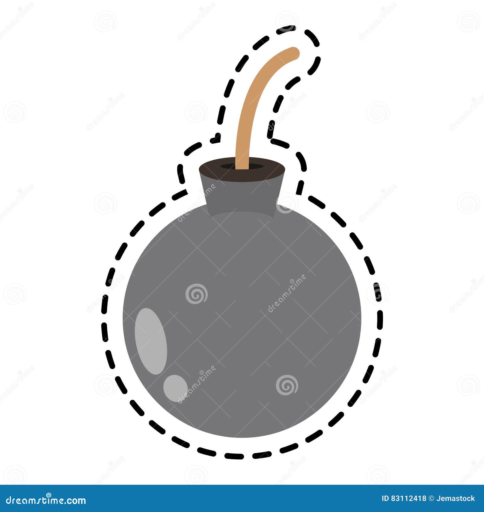 Isolated bomb design stock vector. Illustration of dynamite - 83112418