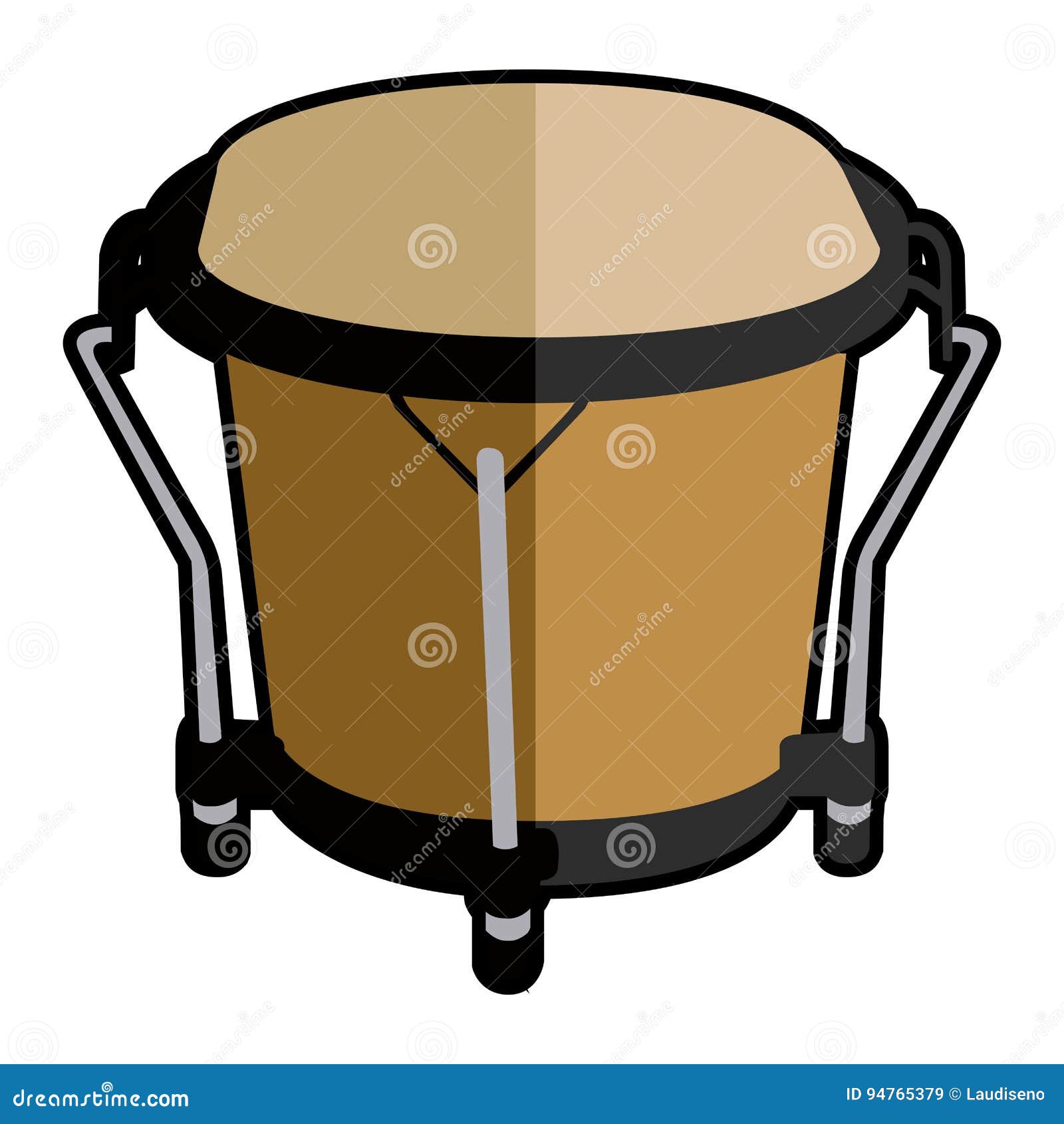 Isolated bongo drum icon stock vector. Illustration of design - 94765379