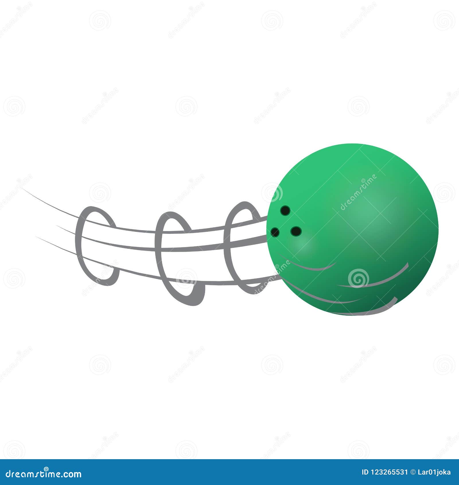 Isolated Bowling Ball with a Motion Effect Stock Vector - Illustration ...