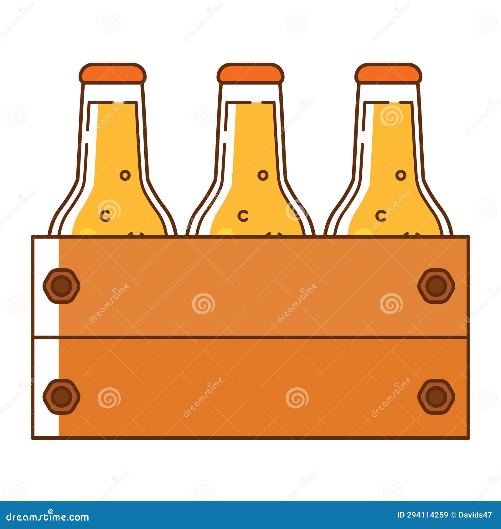 Isolated Box with Beer Bottles Icon Vector Stock Illustration ...