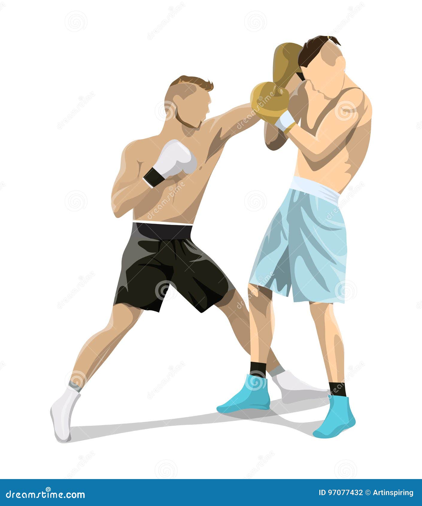 Isolated box fighting. stock vector. Illustration of background - 97077432
