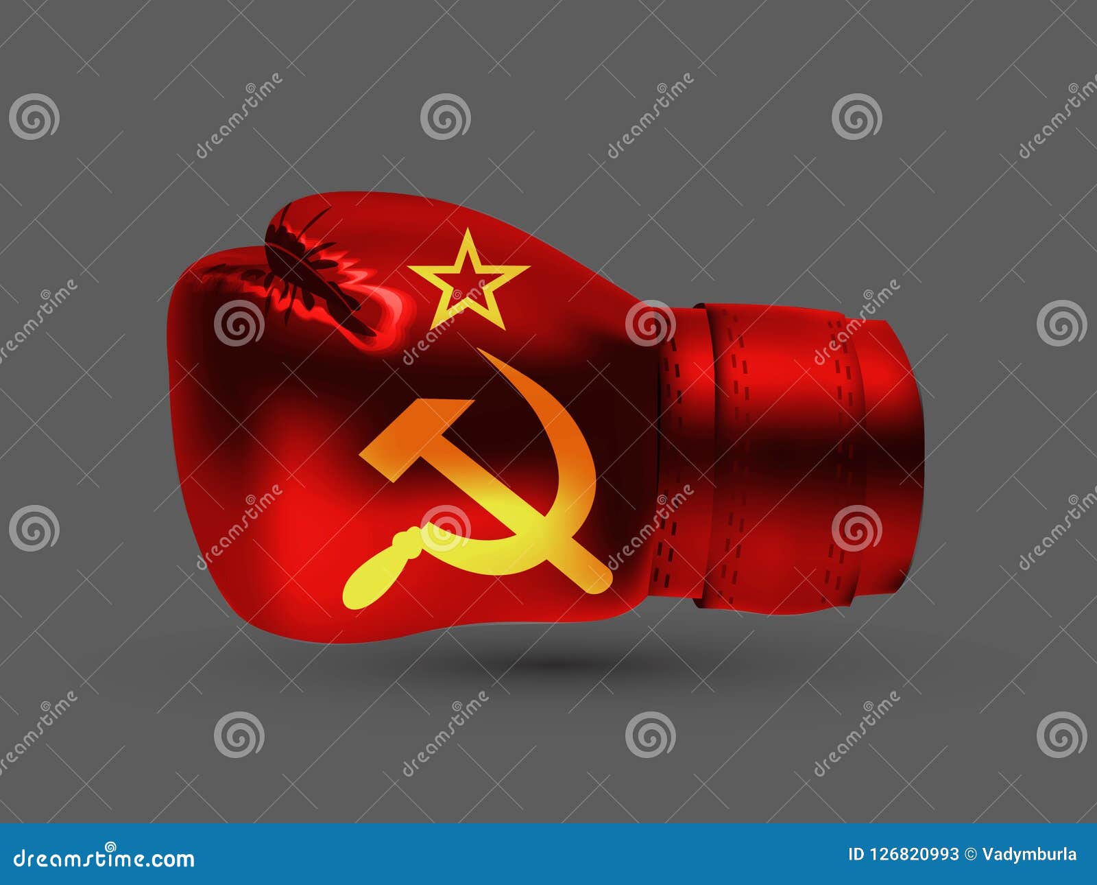 Isolated Boxing Glove USSR Flag Realistic 3d Design Stock Illustration ... Isolated Boxing Glove USSR Flag Realistic 3d Design Stock Illustration ...