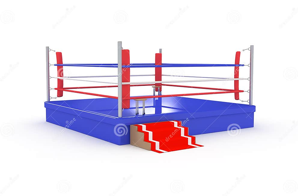 Isolated boxing ring stock illustration. Illustration of dimensional ...